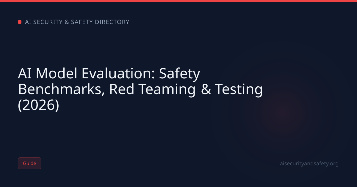 AI Model Evaluation: Safety Benchmarks, Red Teaming & Testing (2026 ...