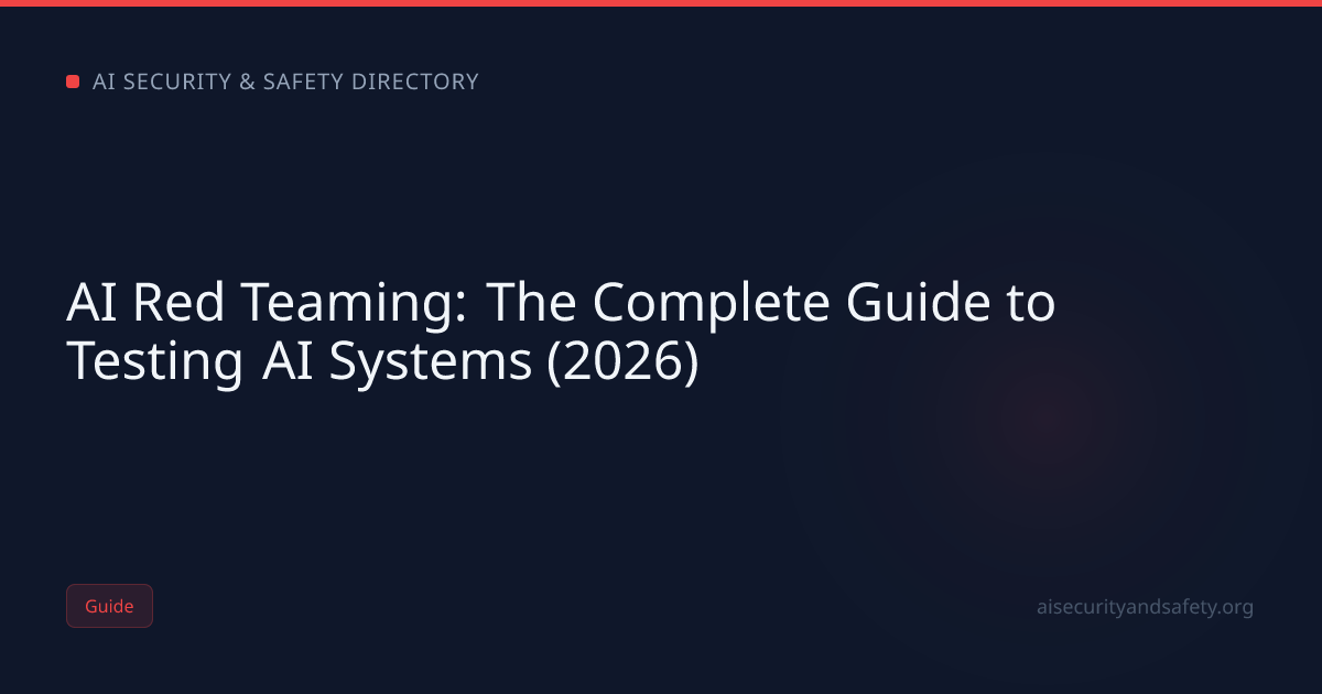 AI Red Teaming: The Complete Guide to Testing AI Systems (2026) | AI ...